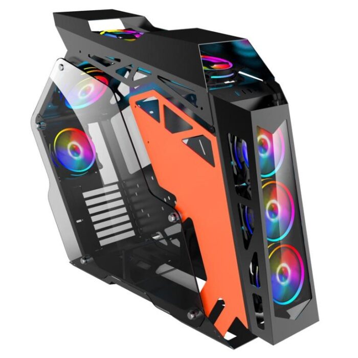 WJ COOLMOON Star Plus 7 ARGB FANS with Remote Control Full ATX Case ...