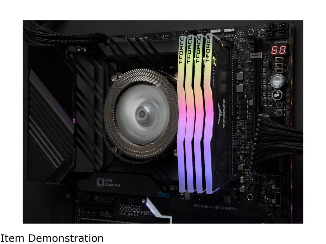 Team T-Force Delta RGB 32GB (2x16GB) 3200MHz DDR4 CL16 Desktop Gaming ...