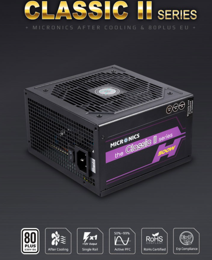 MICRONICS Classic II 500W Power Supply – SolidHardware