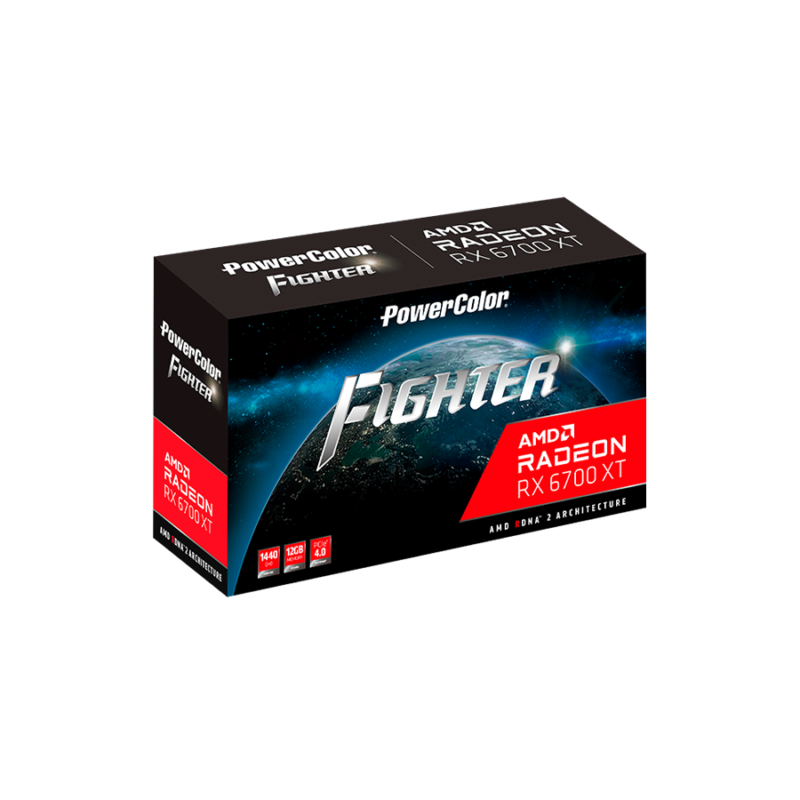 PowerColor AMD Radeon RX 6700 XT Fighter Dual-Fan 12GB GDDR6 PCIe 4.0 ...