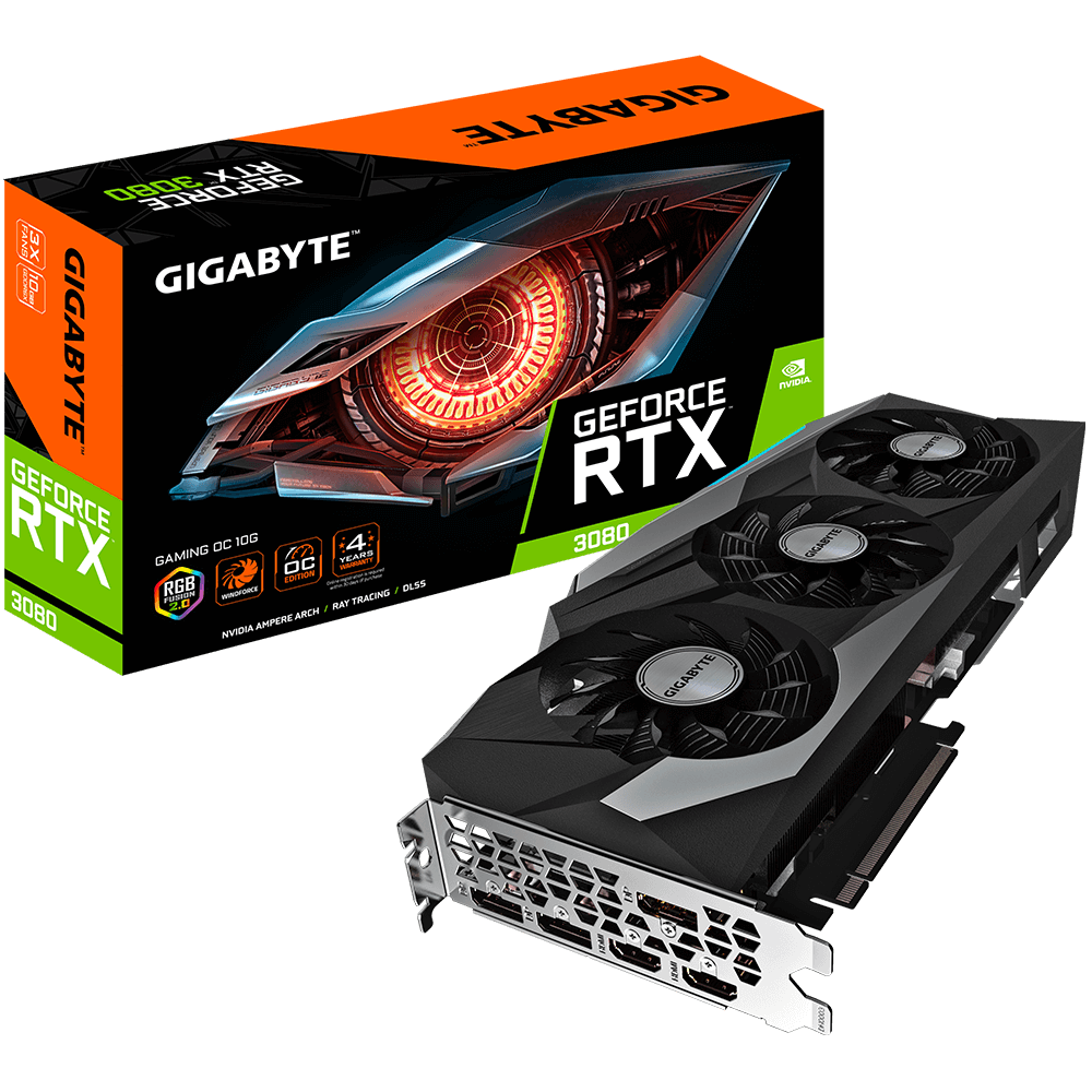 GIGABYTE GeForce RTX 3080 GAMING OC 10G 3X NVIDIA Graphics Card ...