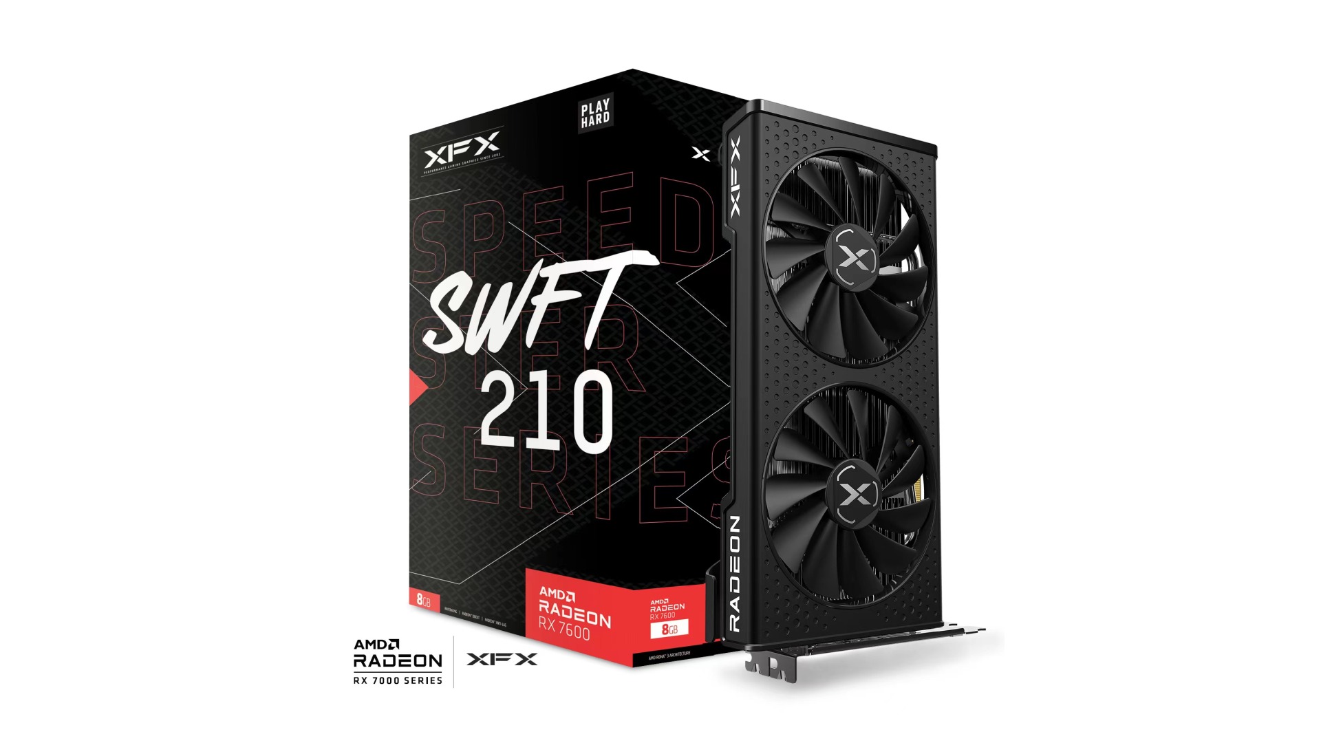 XFX Speedster SWFT 210 AMD Radeon RX 7600 Core Edition 8GB GDDR6, AMD ...